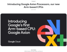Googleがデータセンター向け独自開発CPU「Axion」を正式発表 | telektlist